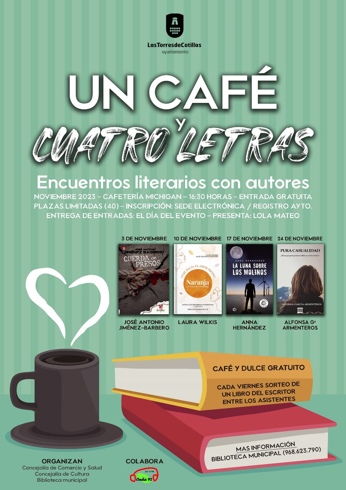 El mes de noviembre trae cuatro encuentros literarios con escritores ...